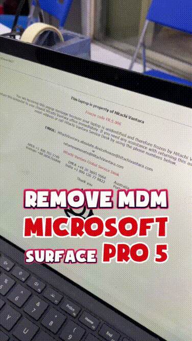 Hôm trước remove MDM MacBook, nay remove MDM Microsoft Surface Pro 5 | Viết bởi mhqb365